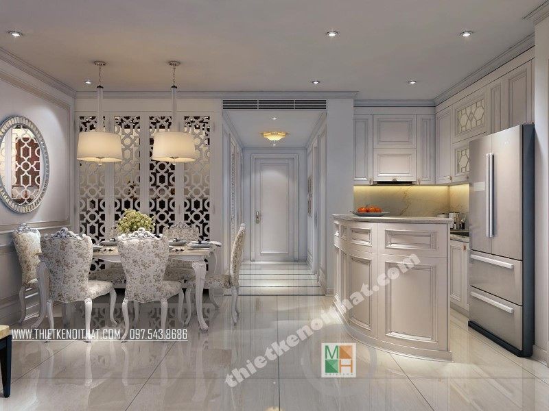 Thiết kế nội thất Chung cư Thăng Long Number One Tân cổ điển - Mrs. Diên.